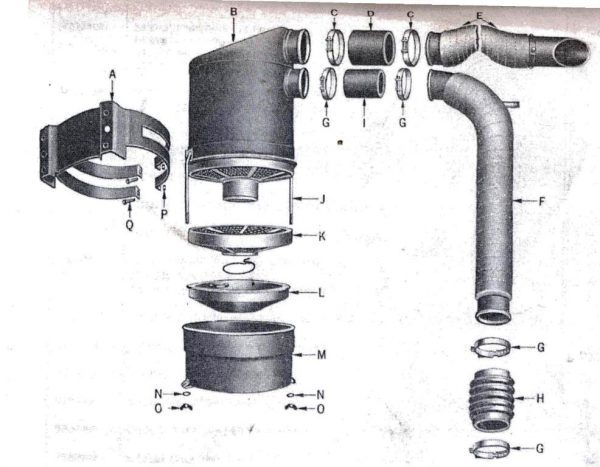 tube air intake - Military classic vehicles