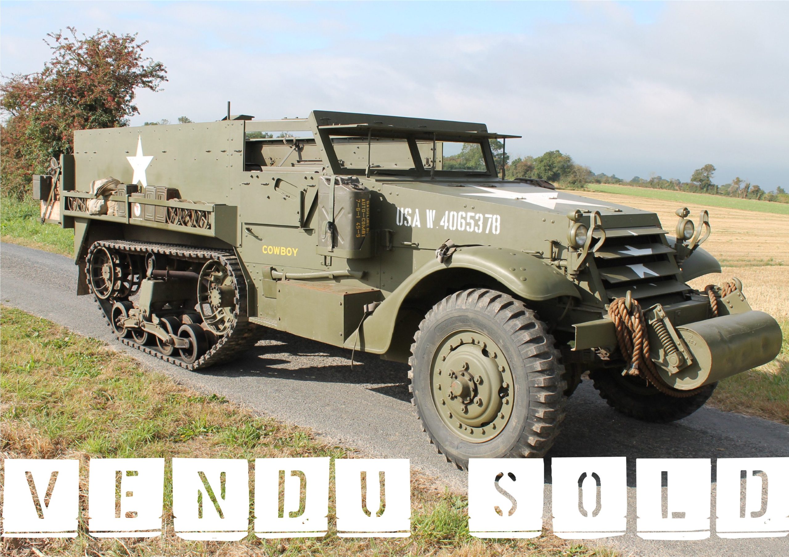 White M3 Half-Track -Sold - Military classic vehicles